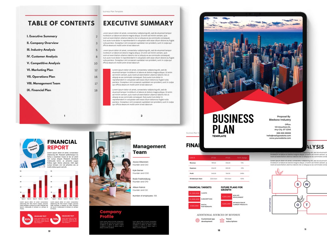 Business Plan Template, Startup Business Plan, Business Plan Canva ...