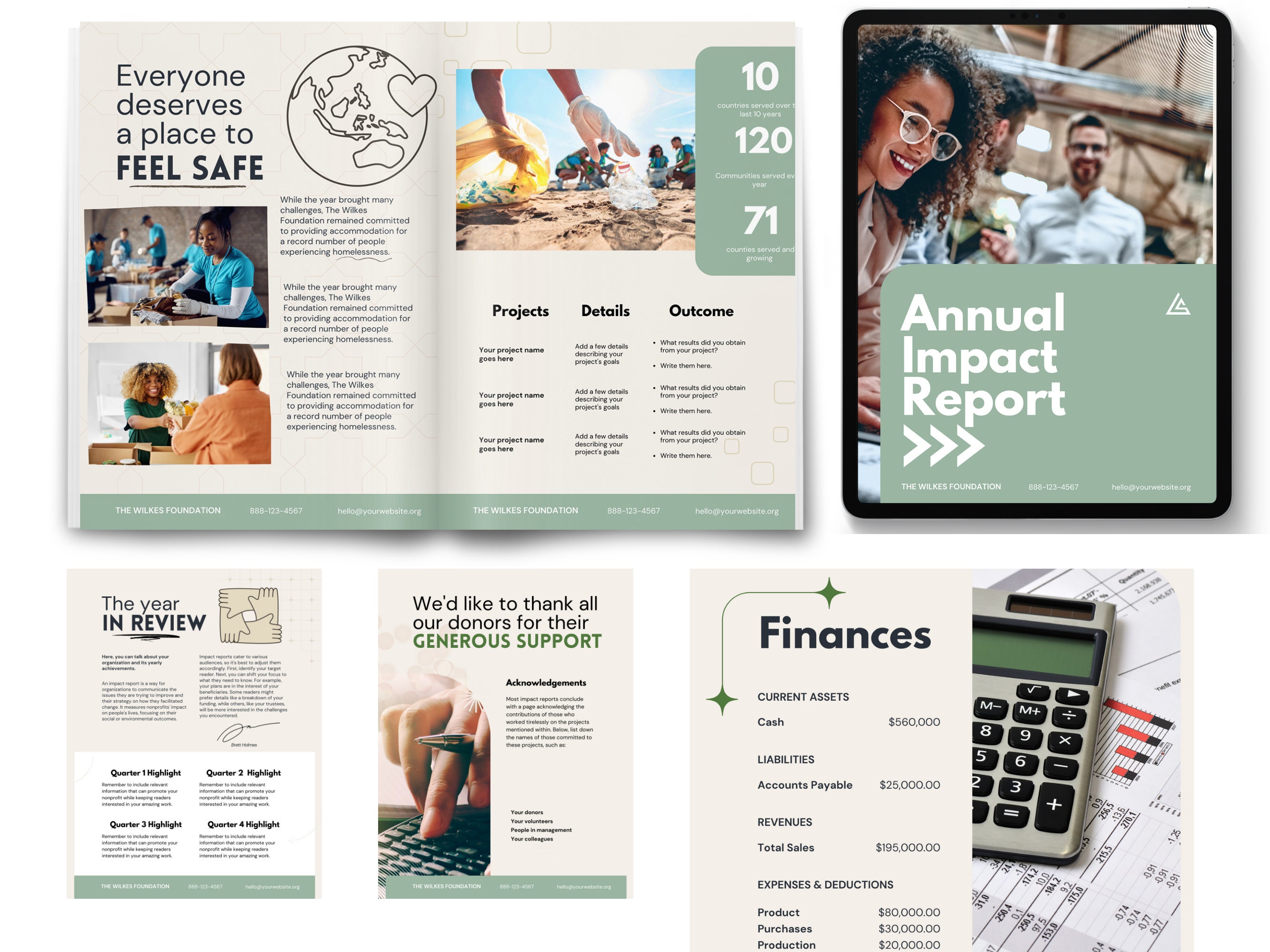 Nonprofit Annual Impact Report: Data Storytelling Canva Template - Etsy