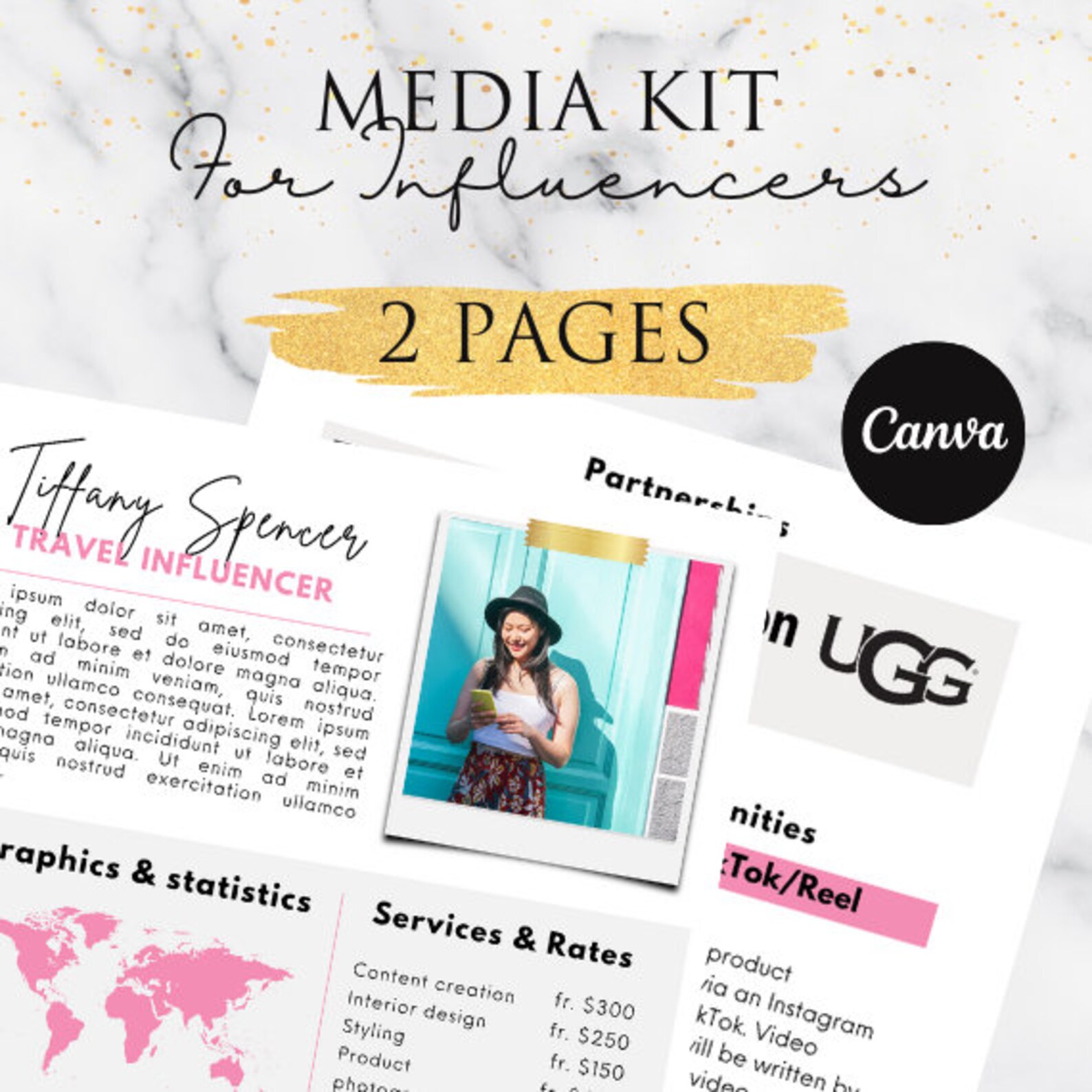 Influencer Media Kit, Social Media Blogger Influencer Media Kit ...