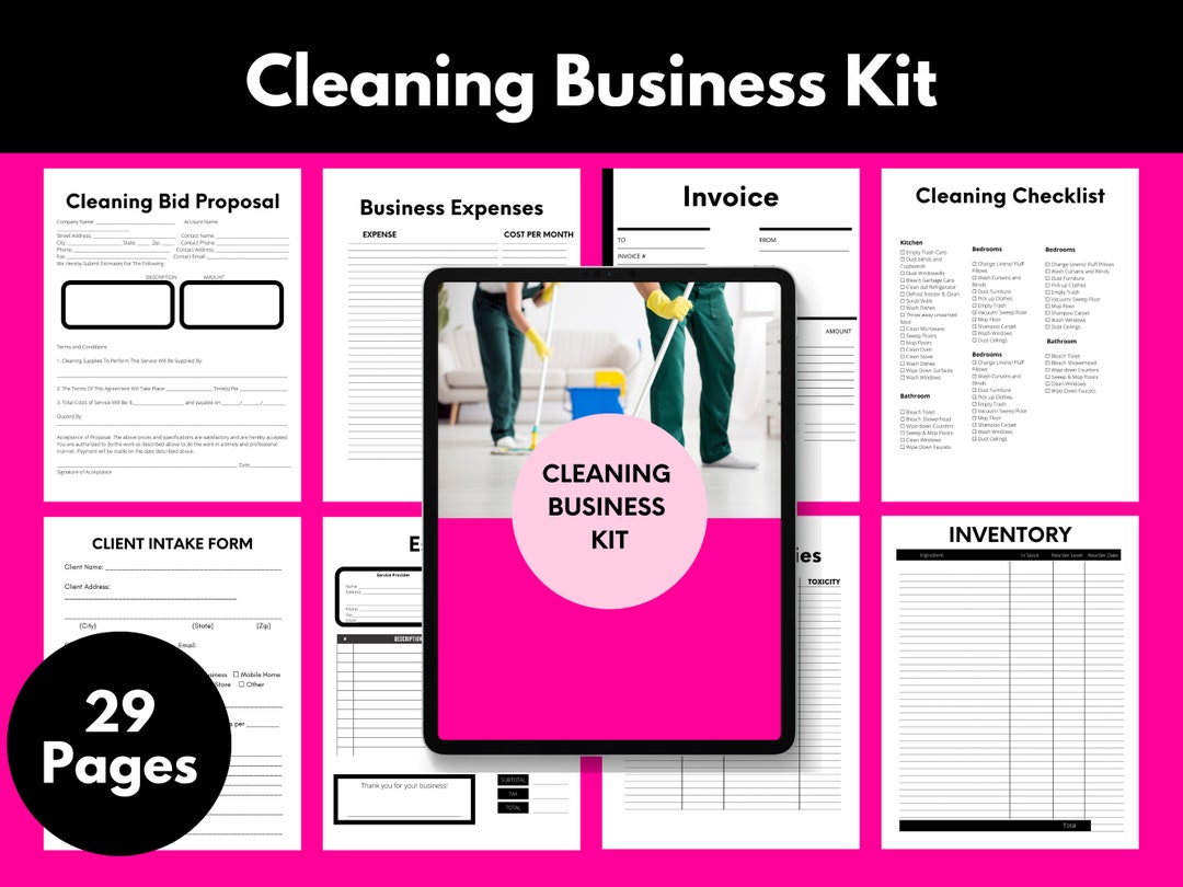 Cleaning Business Kit// Cleaning Business Forms// Home Cleaning ...
