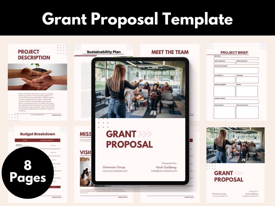 Colorful Grant Proposal Template: Editable Canva Design (digital ...