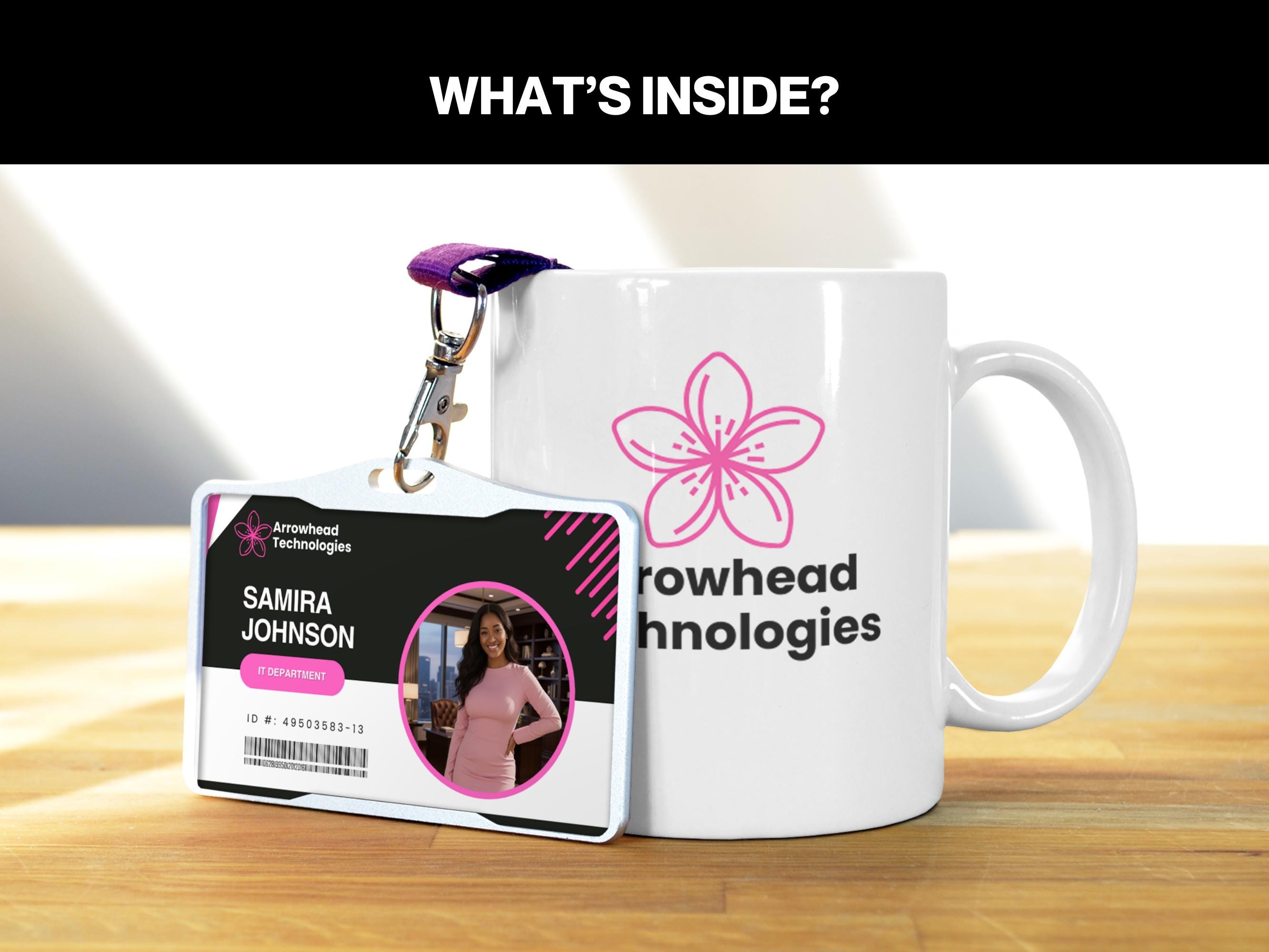 Editable Employee ID Badge Template: Printable Staff Name Tag (canva ...