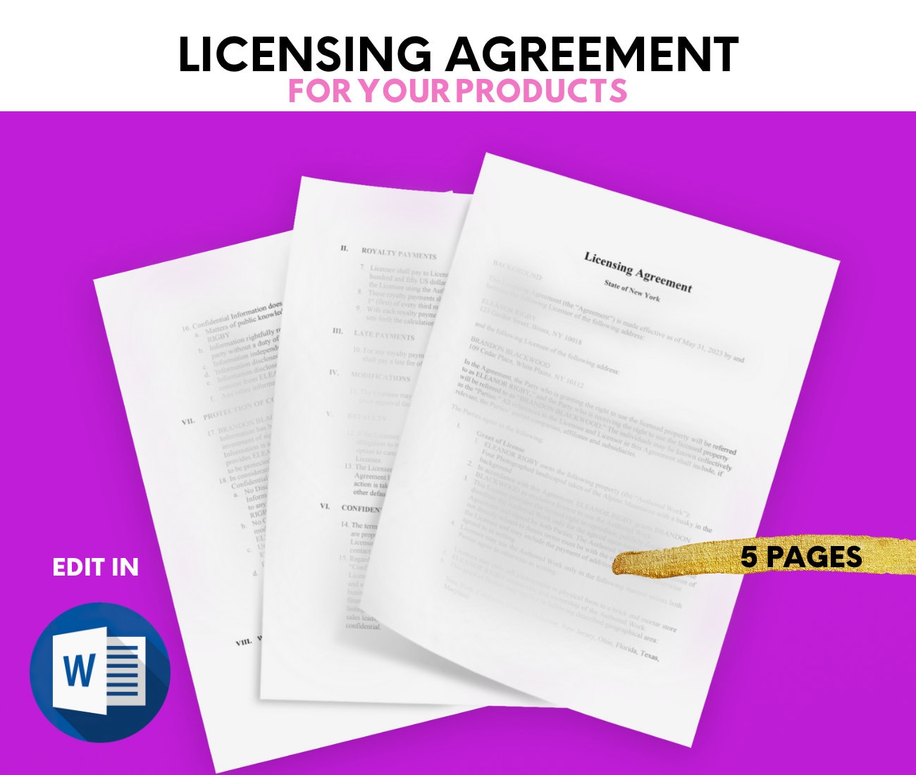 Product Licensing Agreement Template