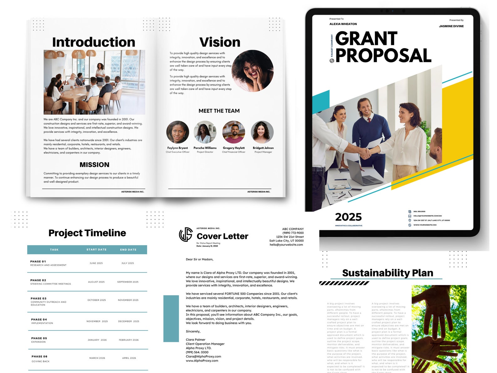 Editable Grant Proposal Template: Colorful Canva Design (digital ...