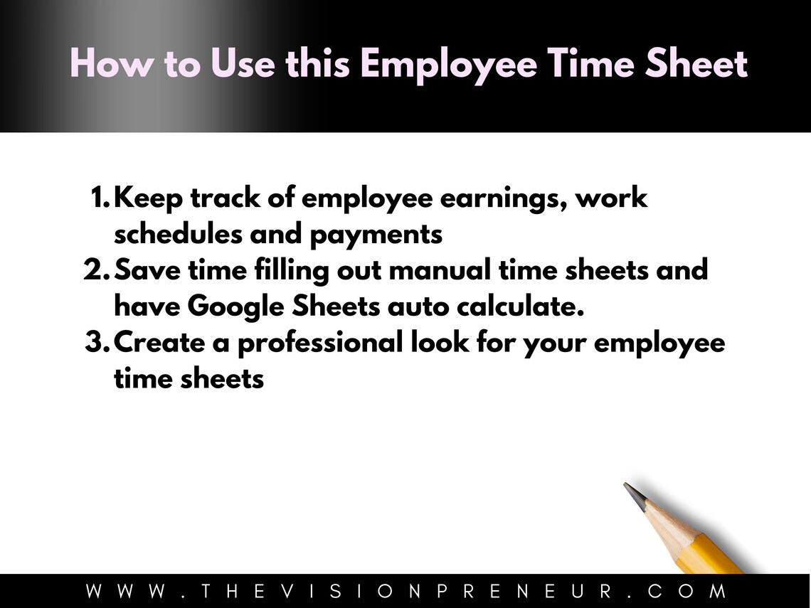 Employee Time Sheet, Editable Employee Time Management Sheet, Edit With ...