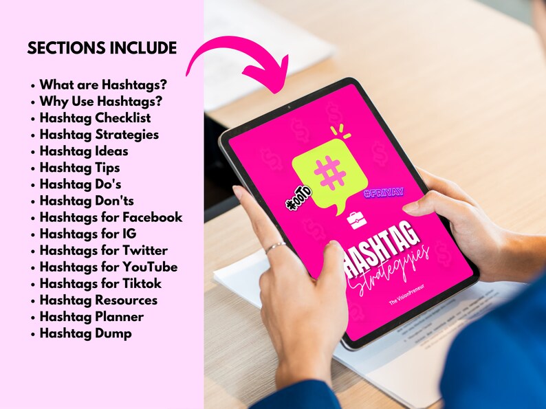 Hashtag Strategy Guide Workbook// How to Use Hashtags// - Etsy