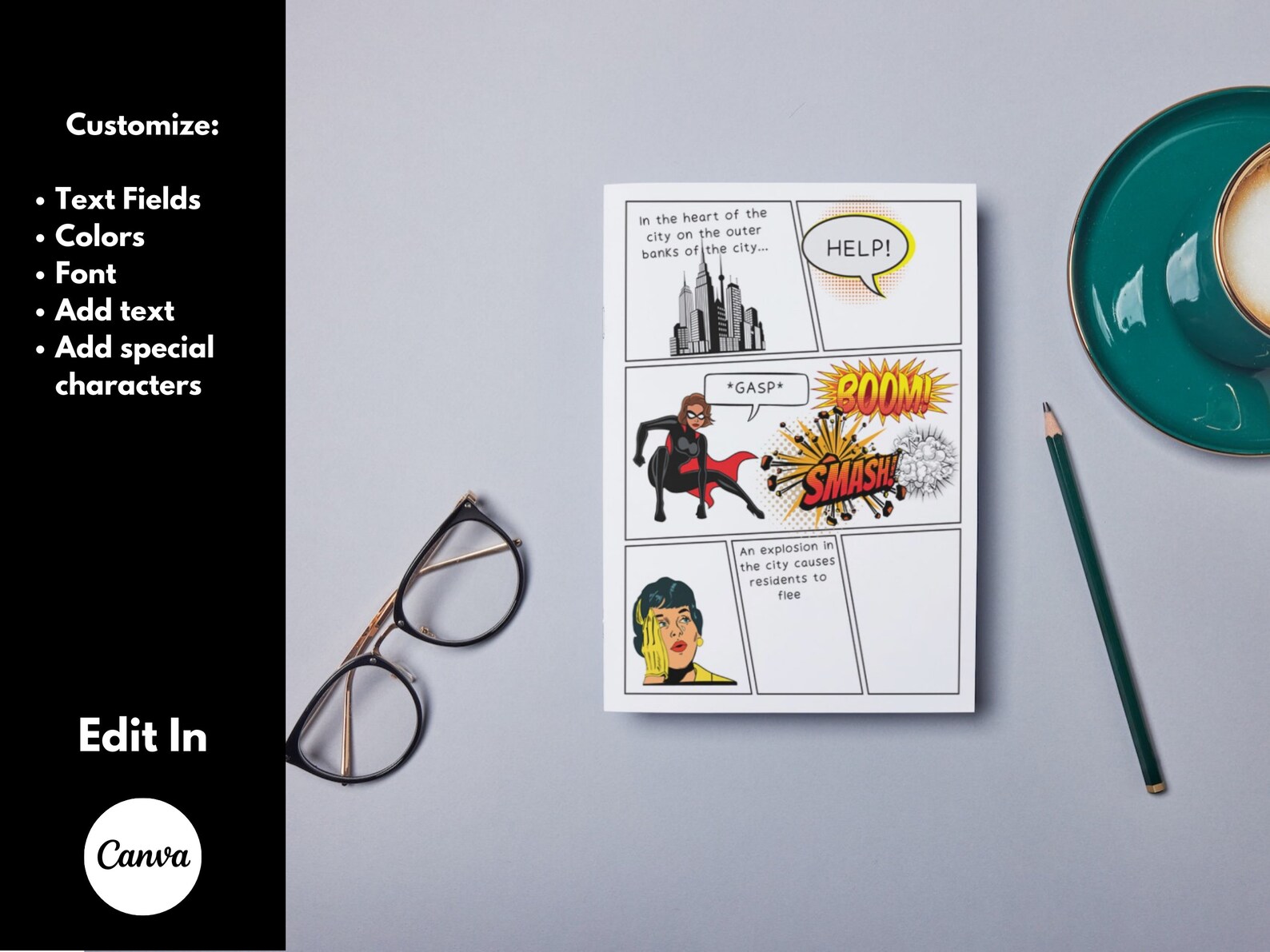 Comic Book Pages Template, Blank Comic Book Strip, Make Your Own Comic ...