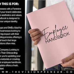 Employee Handbook// Company Employee Handbook// Editable Handbook ...
