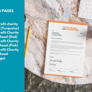 Nonprofit Letterhead Template: Editable Canva Stationery (digital ...
