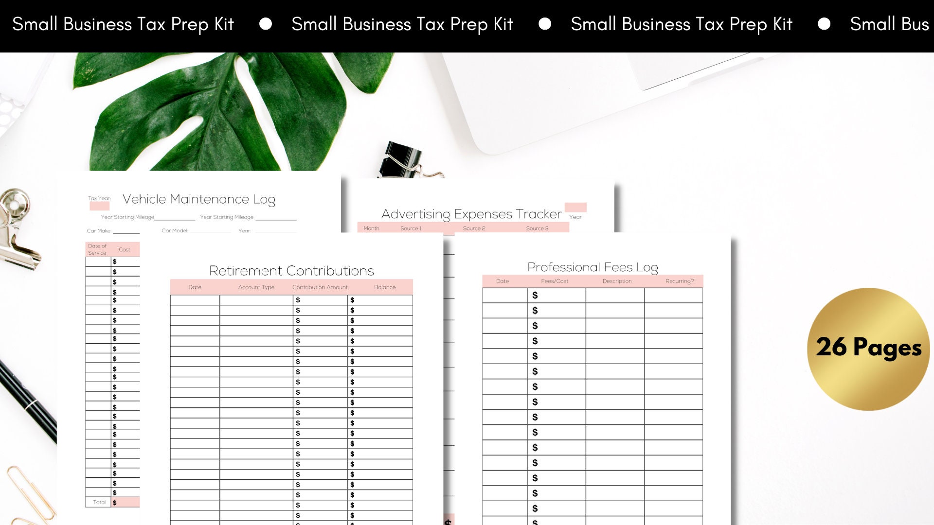Small Business Tax Pre Kit// Tax Preparation Binder// Manage Your Small ...
