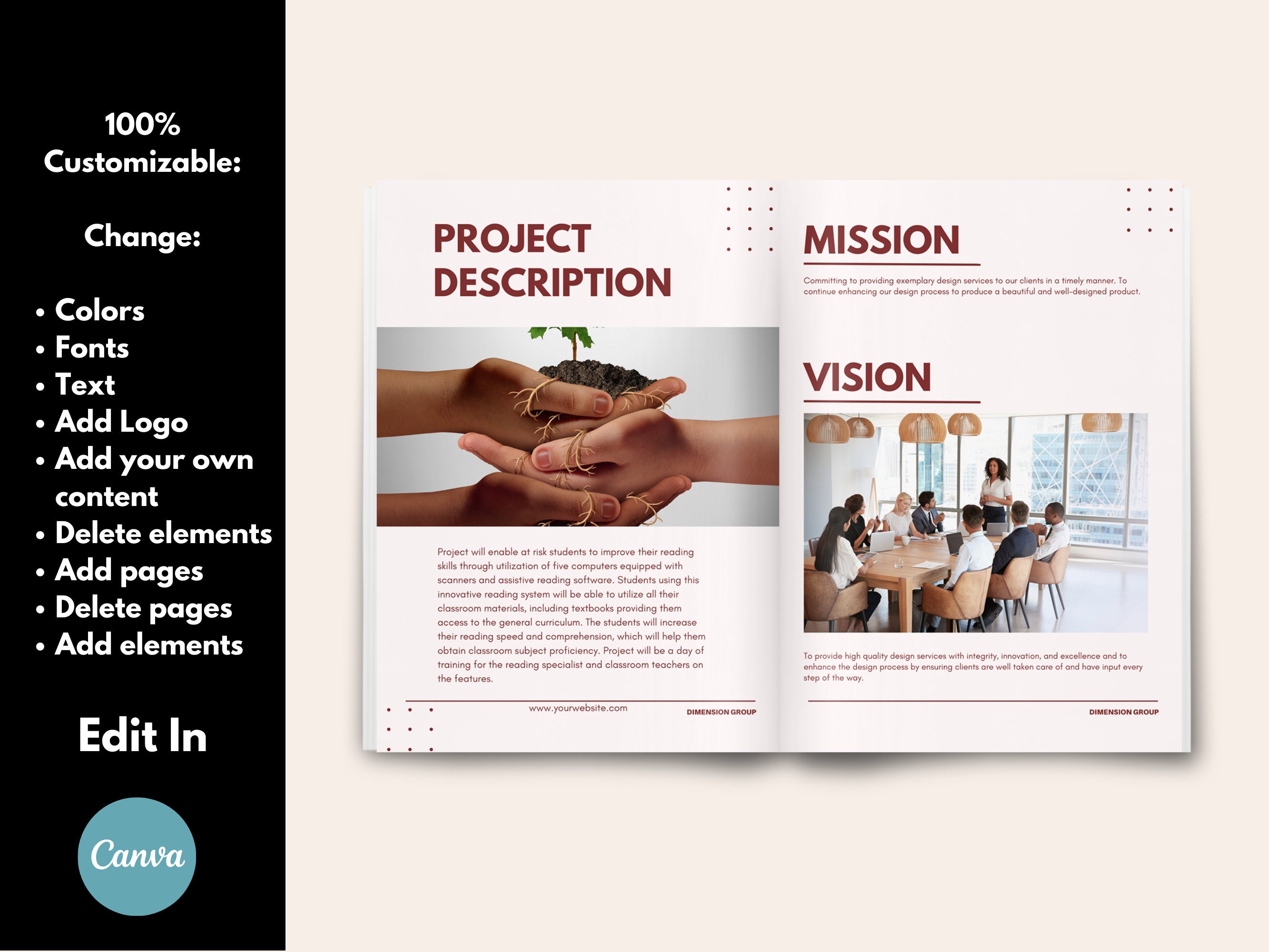 Colorful Grant Proposal Template: Editable Canva Design (digital ...