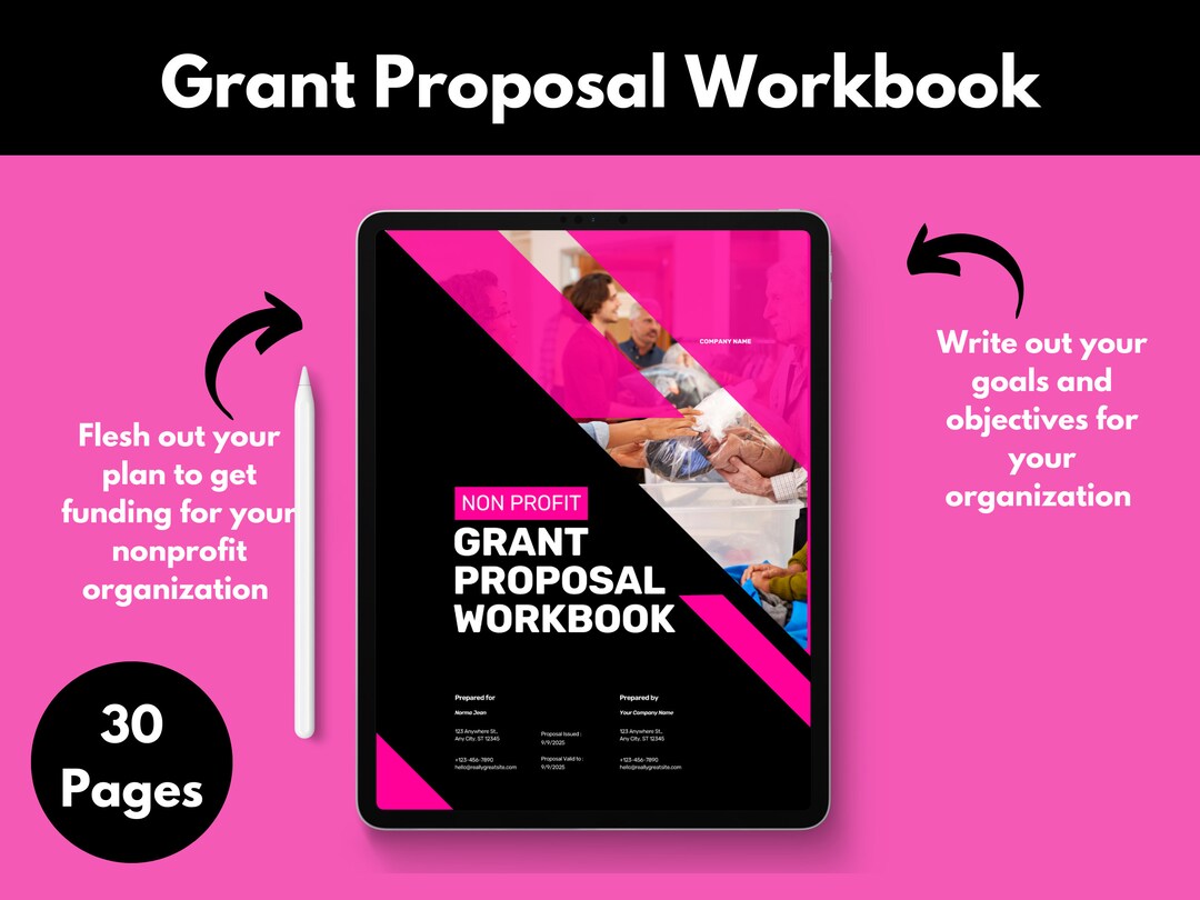 Grant Proposal Workbook: Tools, Tips & Template (digital Download) - Etsy