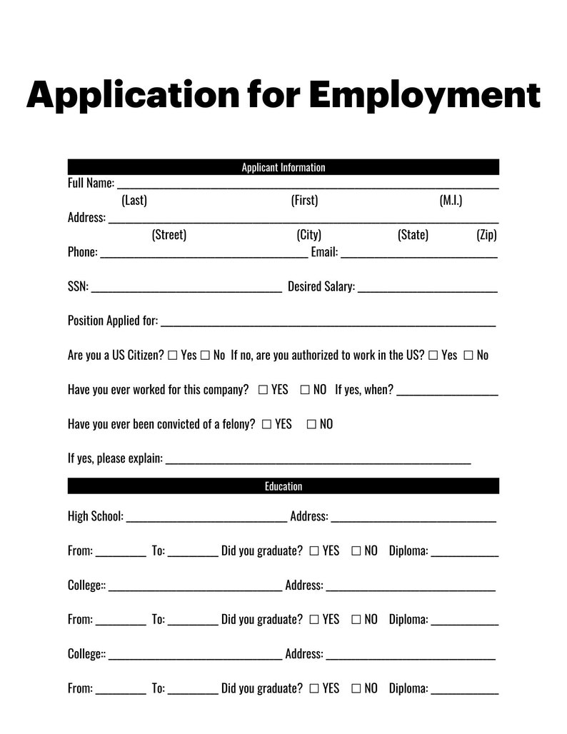 Hair Salon Business Forms// Hair Salon Employee Forms// Hair Salon ...