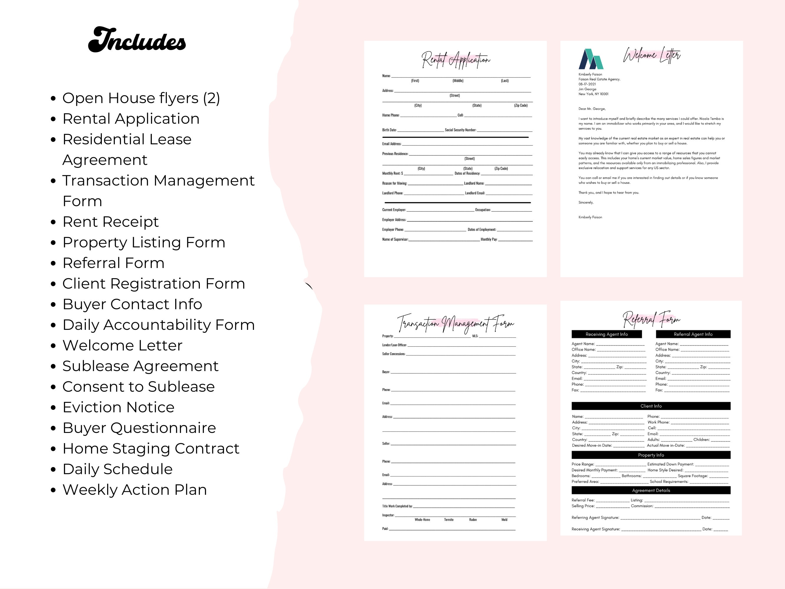 Real Estate Agent Kit, Real Estate Forms, Property Listing, Referral ...