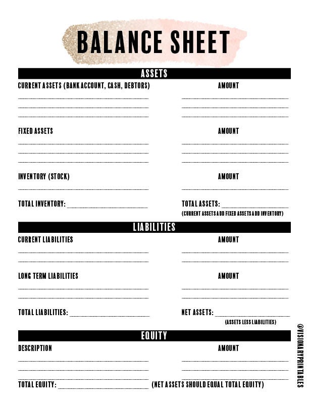 Small Business Accounting Kit// Bookkeeping Forms// Balance - Etsy