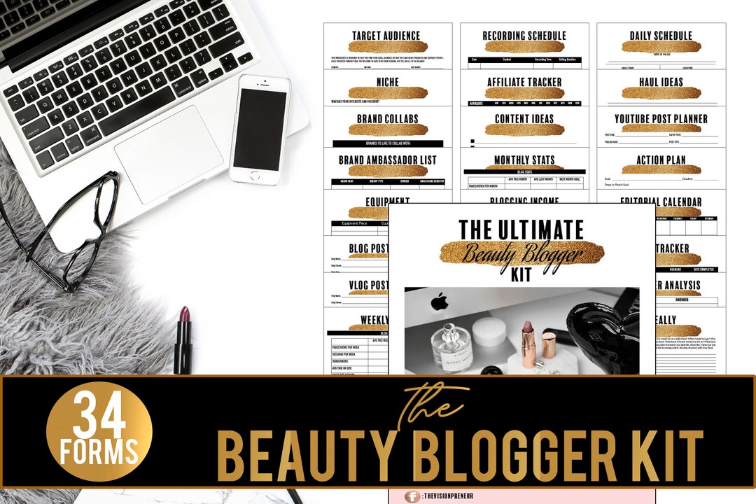 Beauty Blogger Kit// Beauty Blogger Forms// Beauty Blogging Business ...