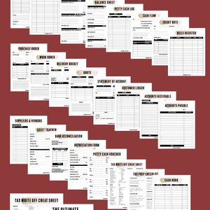 Small Business Accounting Kit// Bookkeeping Forms// Balance Sheet ...