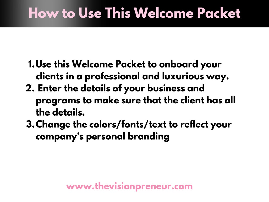 Client Welcome Packet, Client Onboarding Packet Template, Editable ...