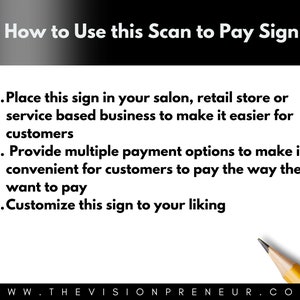 Editable Scan to Pay Sign Template: Salon, Retail, Business (canva ...