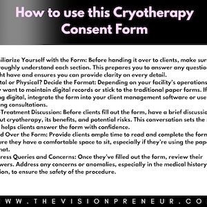 Cryotherapy Client Consent Form Template: Professionally-designed for ...