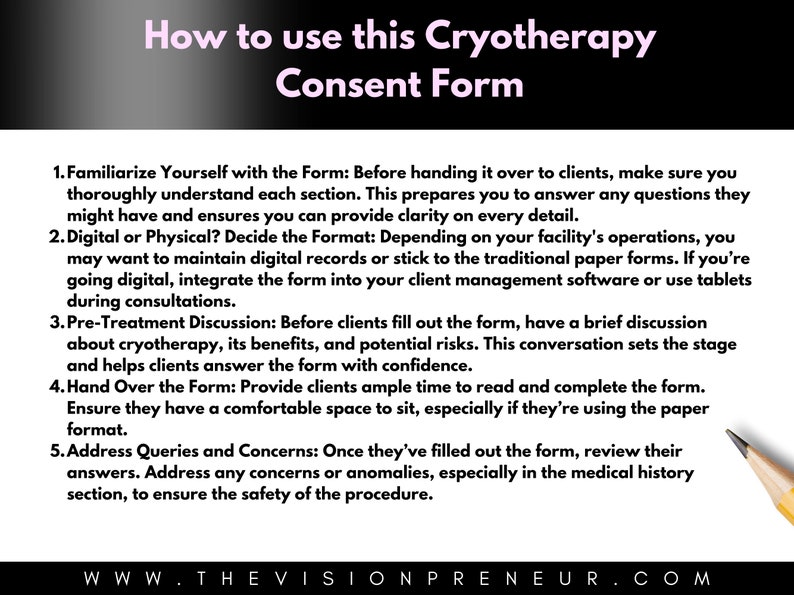 Cryotherapy Client Consent Form Template: Professionally-designed for ...