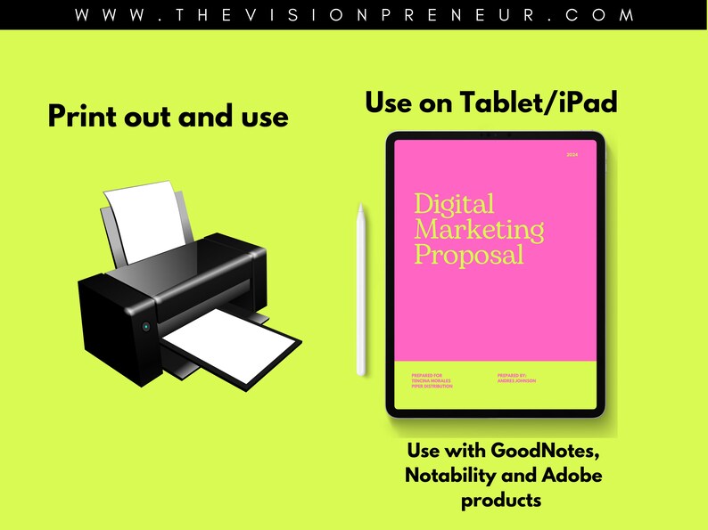 Digital Marketing Proposal Template: Canva Editable Business Plan (PDF ...