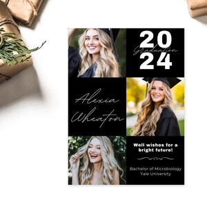 Custom Graduation Photo Card: Class of 2025 Canva Template (digital ...