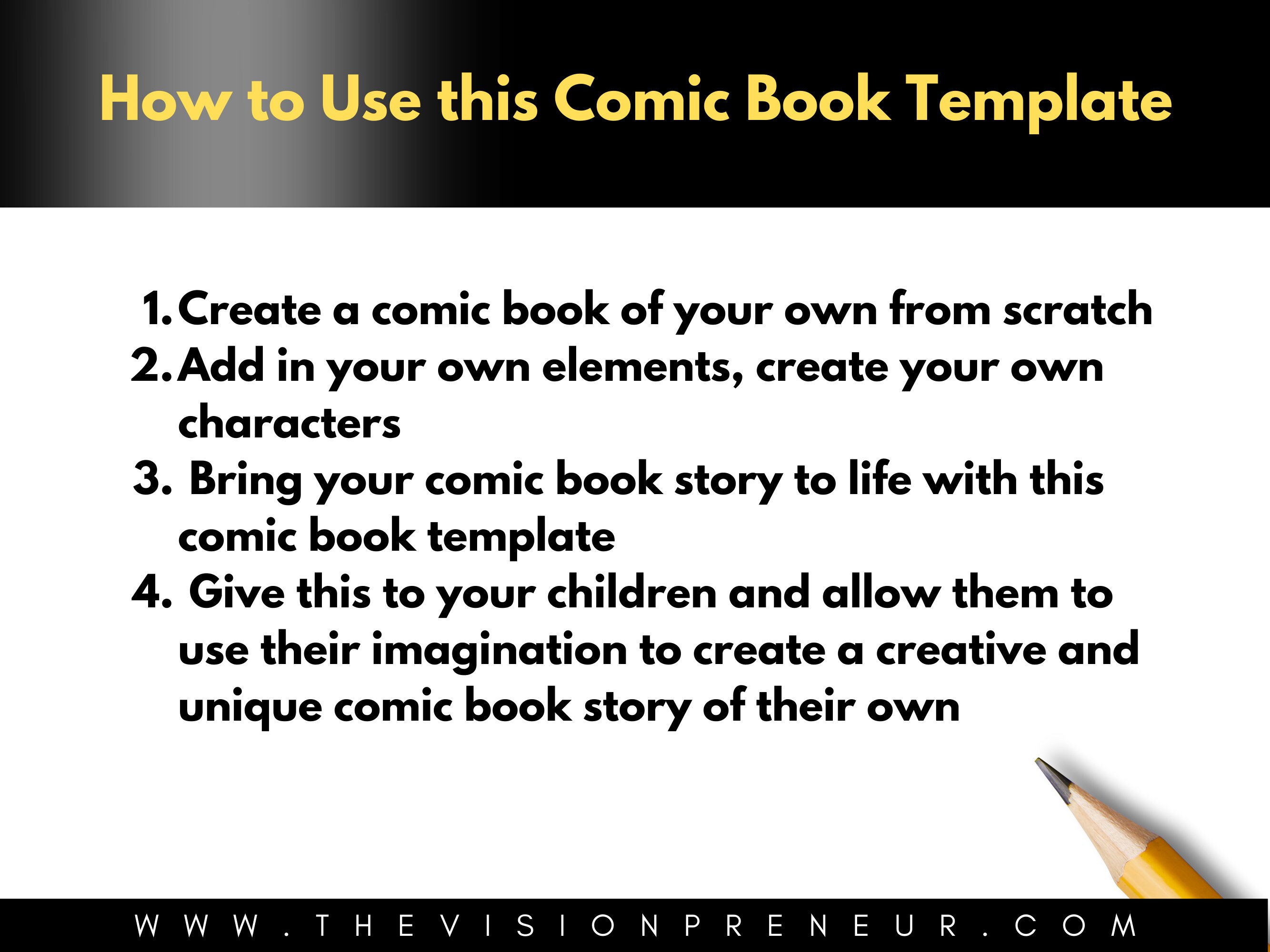 Comic Book Pages Template, Blank Comic Book Strip, Make Your Own Comic ...