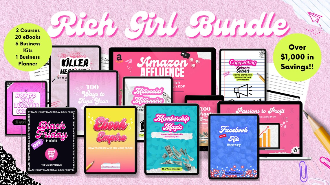 Rich Girl Bundle the Ultimate Business Bundle How to Become - Etsy