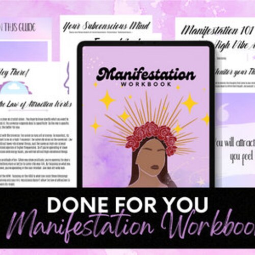 Done for You Manifestation Workbook// Private Label // 100 - Etsy