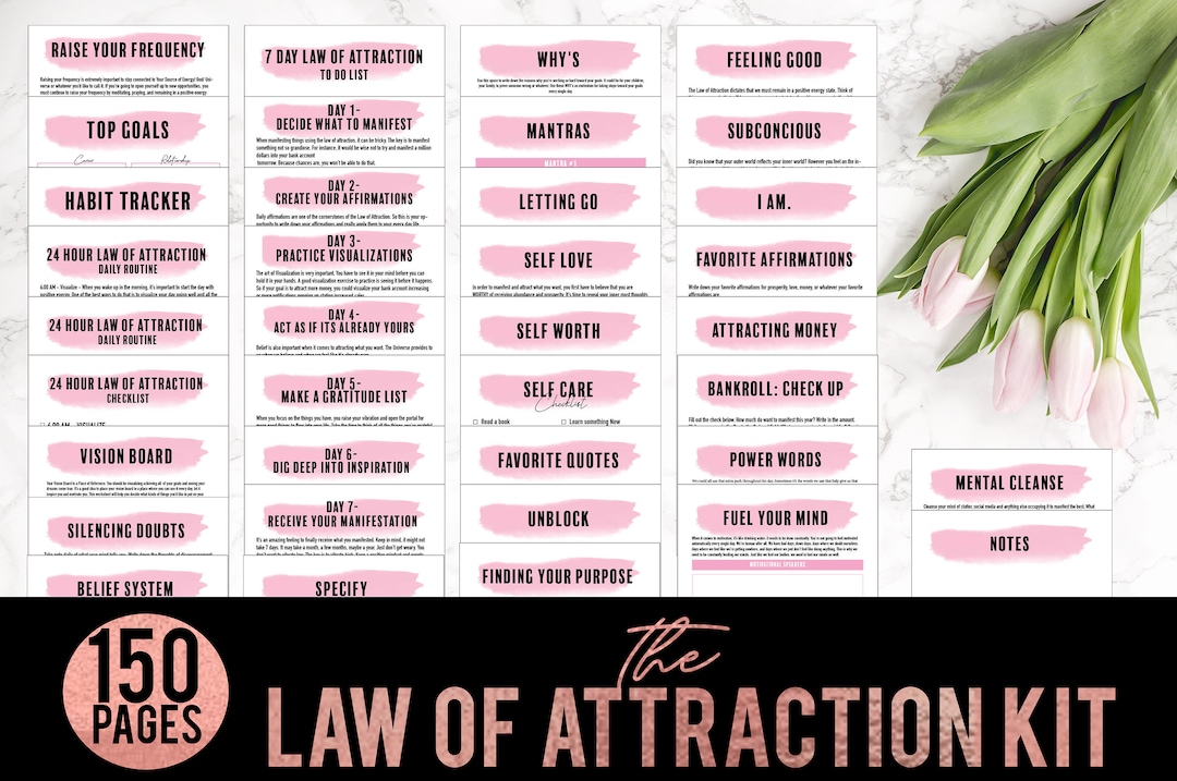 Ultimate Manifestation Toolkit Law Of Attraction Planner Gratitude
