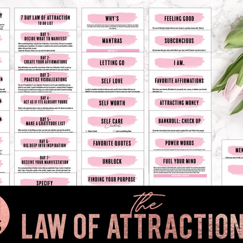 Law Of Attraction Planner Law Of Attraction Journal Etsy Canada
