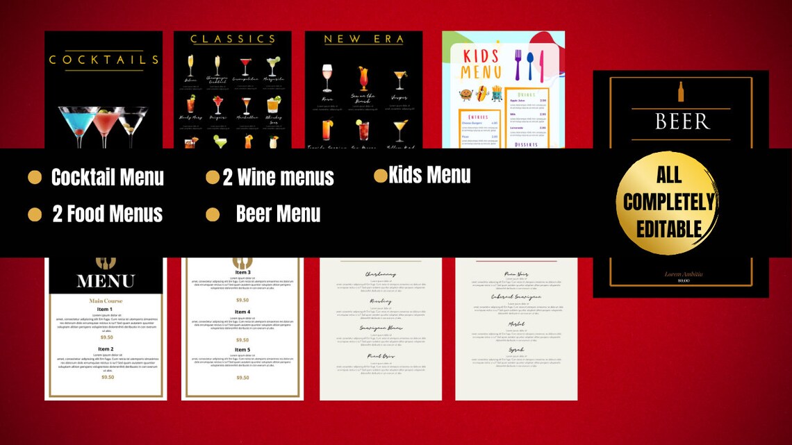 Restaurant Business Forms// Restaurant Logos/ Restaurant - Etsy
