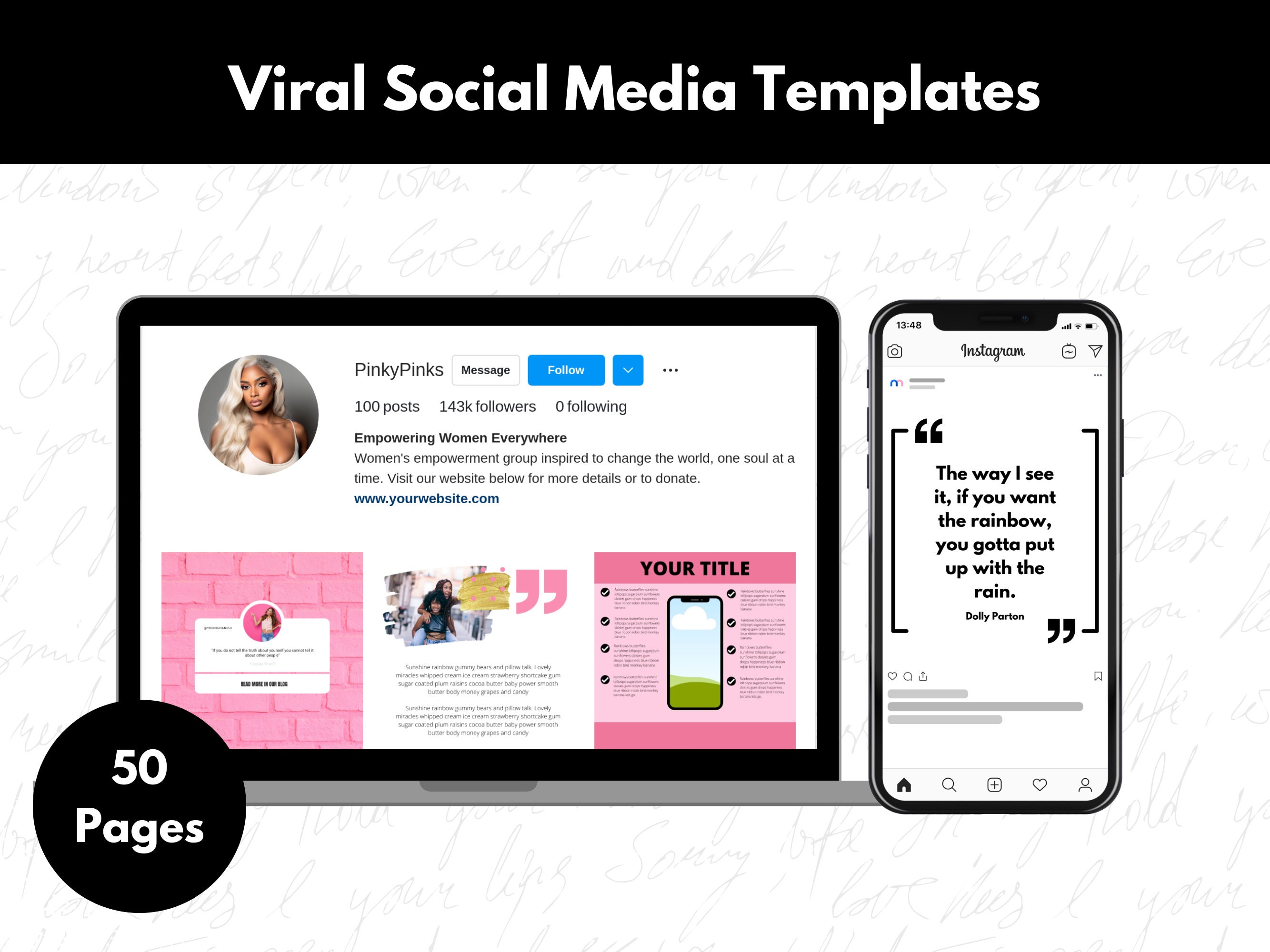 50 Viral Social Media Templates// Instagram Templates// Editable Social ...