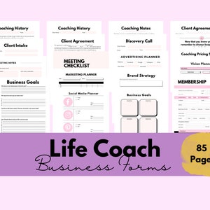 Life Coach Business Kit: Editable Forms & Contracts (85 Pages) - Etsy