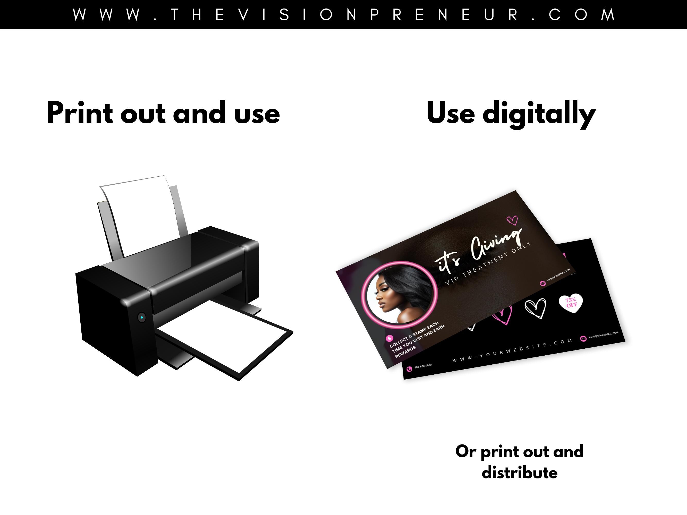 Editable Lash Tech Loyalty Card Template | Canva Lash Appointment Card ...