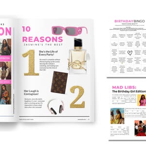 Editable Birthday Magazine Template: DIY Party Keepsake (canva Template ...
