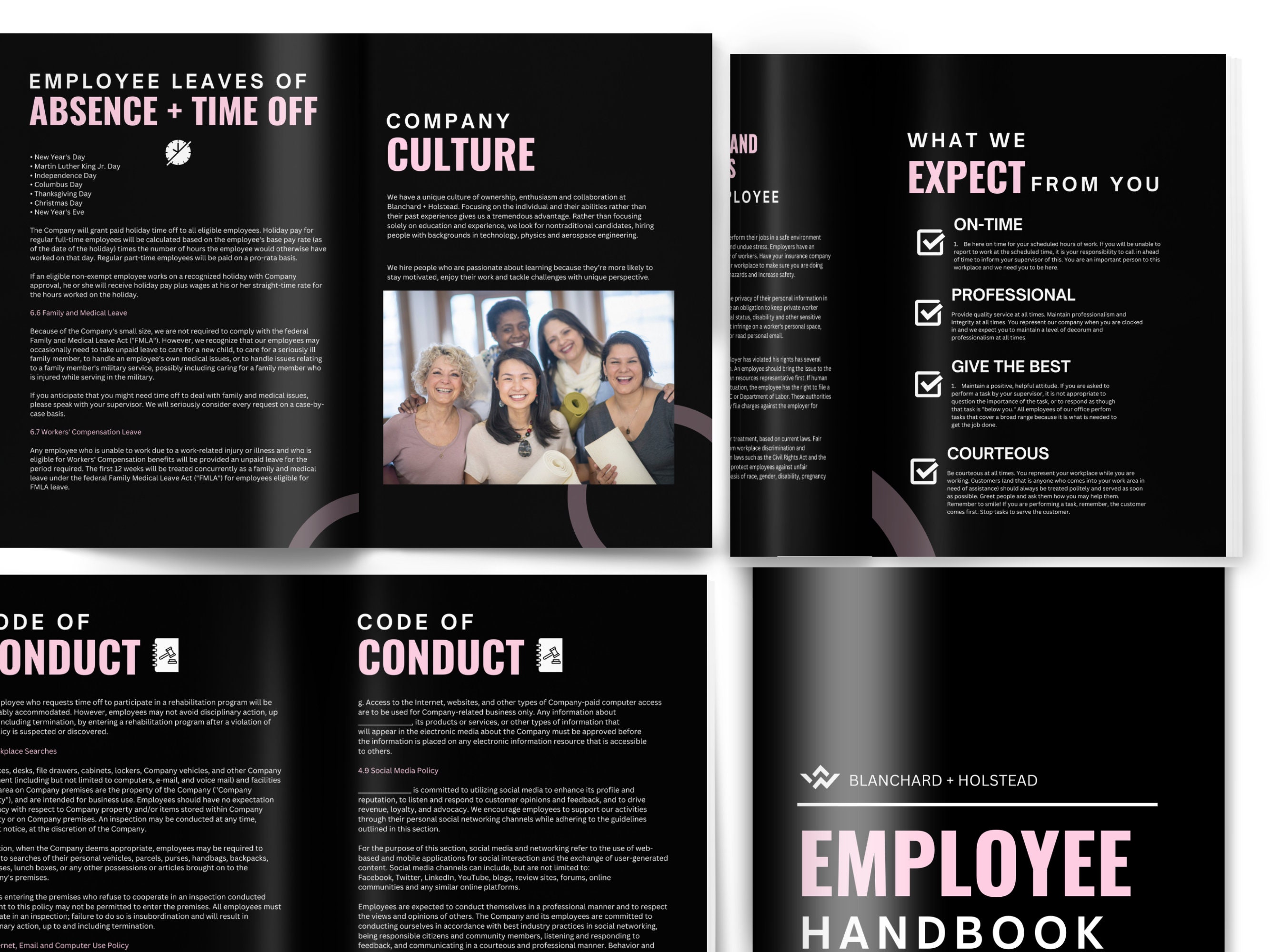 Employee Handbook, Company Handbook, Editable Employee Handbook, HR ...