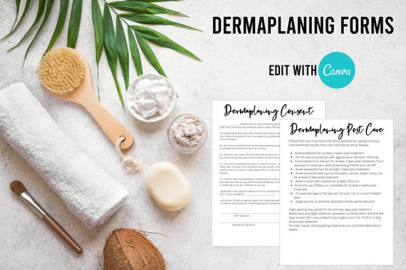 DermaPlaing Forms// Aesthetician Forms// Facial Forms// | Etsy