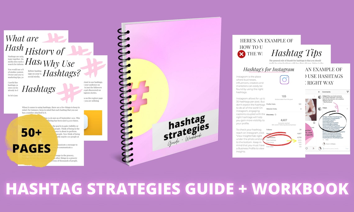 Hashtag Strategy Guide Workbook// How to use Hashtags// | Etsy