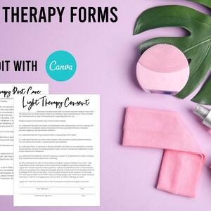 LED Light Therapy Consent Forms: Aesthetician Client Post Care (PDF) - Etsy