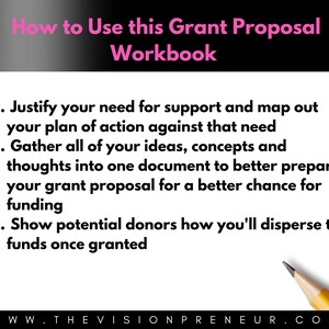 Grant Proposal Workbook: Tools, Tips & Template (digital Download) - Etsy