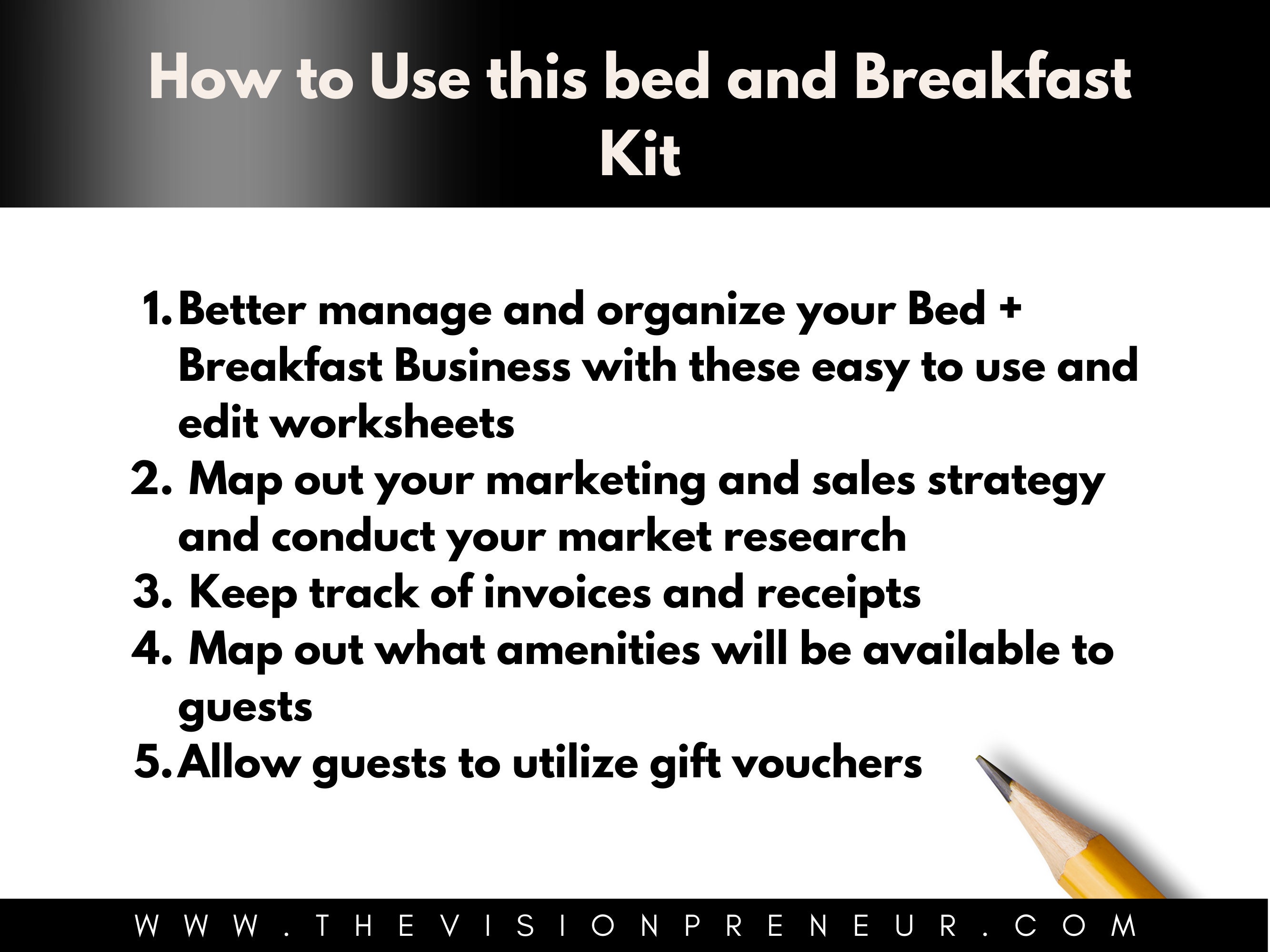 Bed + Breakfast Business Kit// Hotel Business Forms// Bed + Breakfast ...