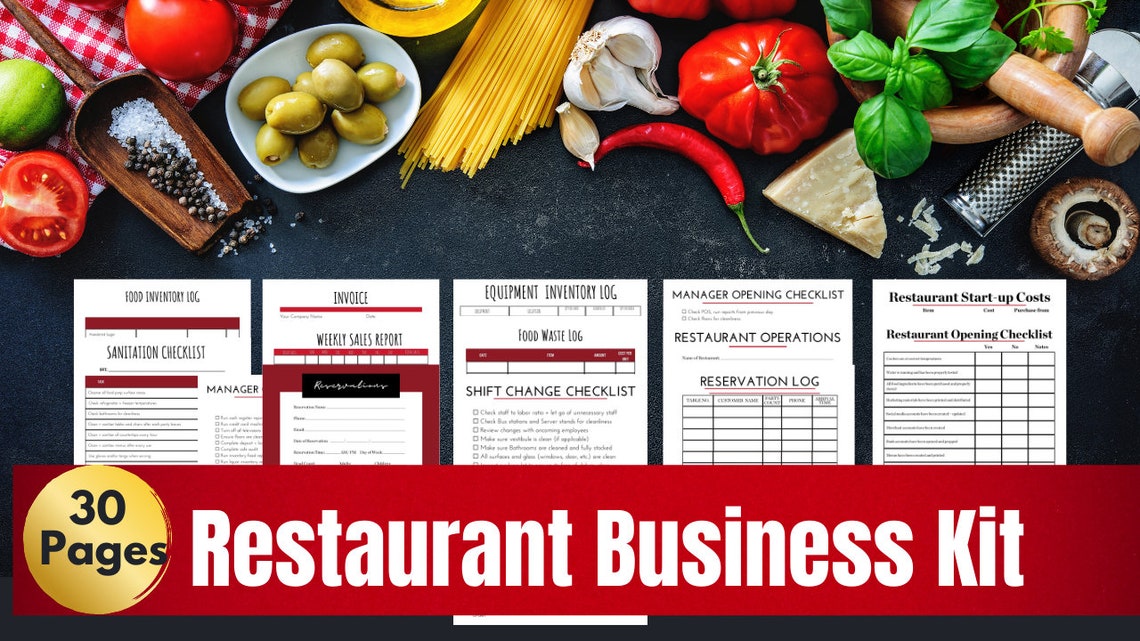 Restaurant Business Forms// Restaurant Logos/ Restaurant Business Cards// Deluxe Restaurant ...