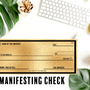 Manifesting Checks, Abundance Checks, Law of Attraction Checks ...