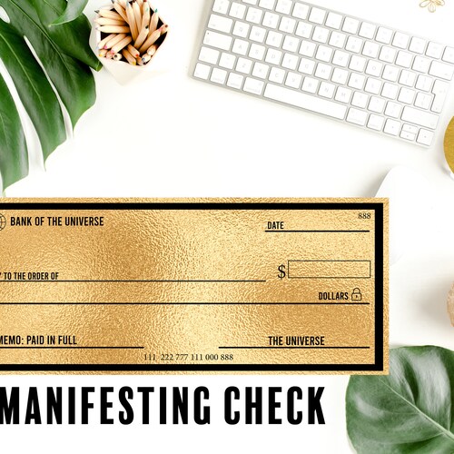 Manifesting Checks Abundance Checks Law of Attraction - Etsy