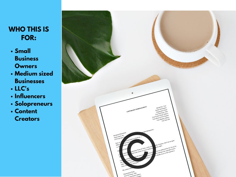 Copyright Infringement Letter, Cease and Desist, Intellectual Property ...