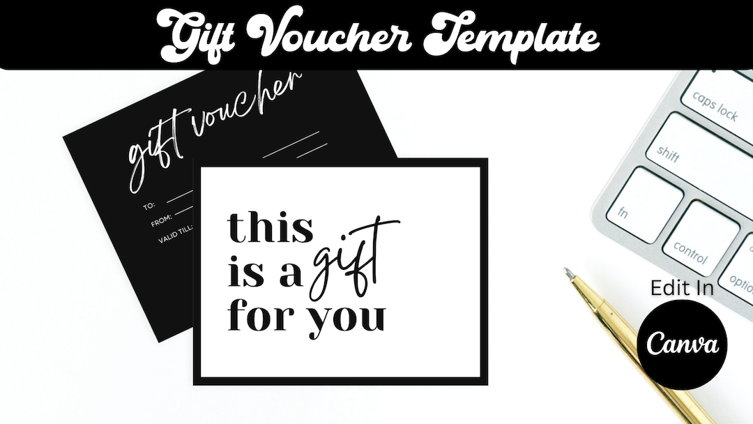 Gift Voucher Template, Gift Card Template, Editable Digital Gift ...