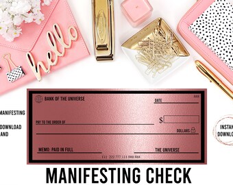 Printable Abundance Checks for Vision Boards Law of - Etsy