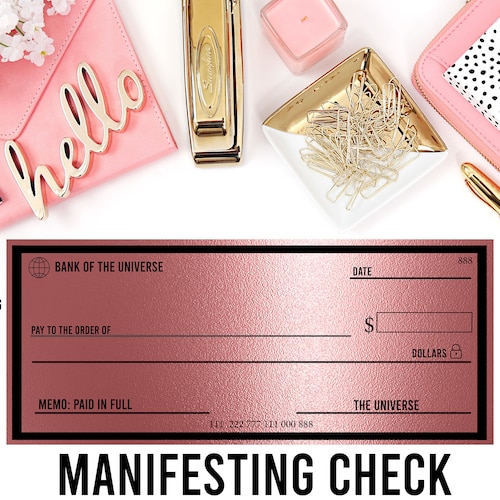 Manifesting Checks// Abundance Checks// Law of Attraction - Etsy